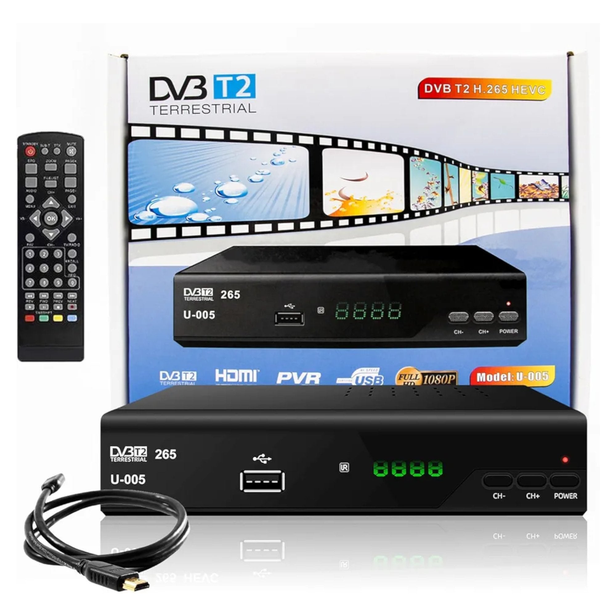 Digitalni zemaljski HD DVB-T2 H265 Resiver "U-005"