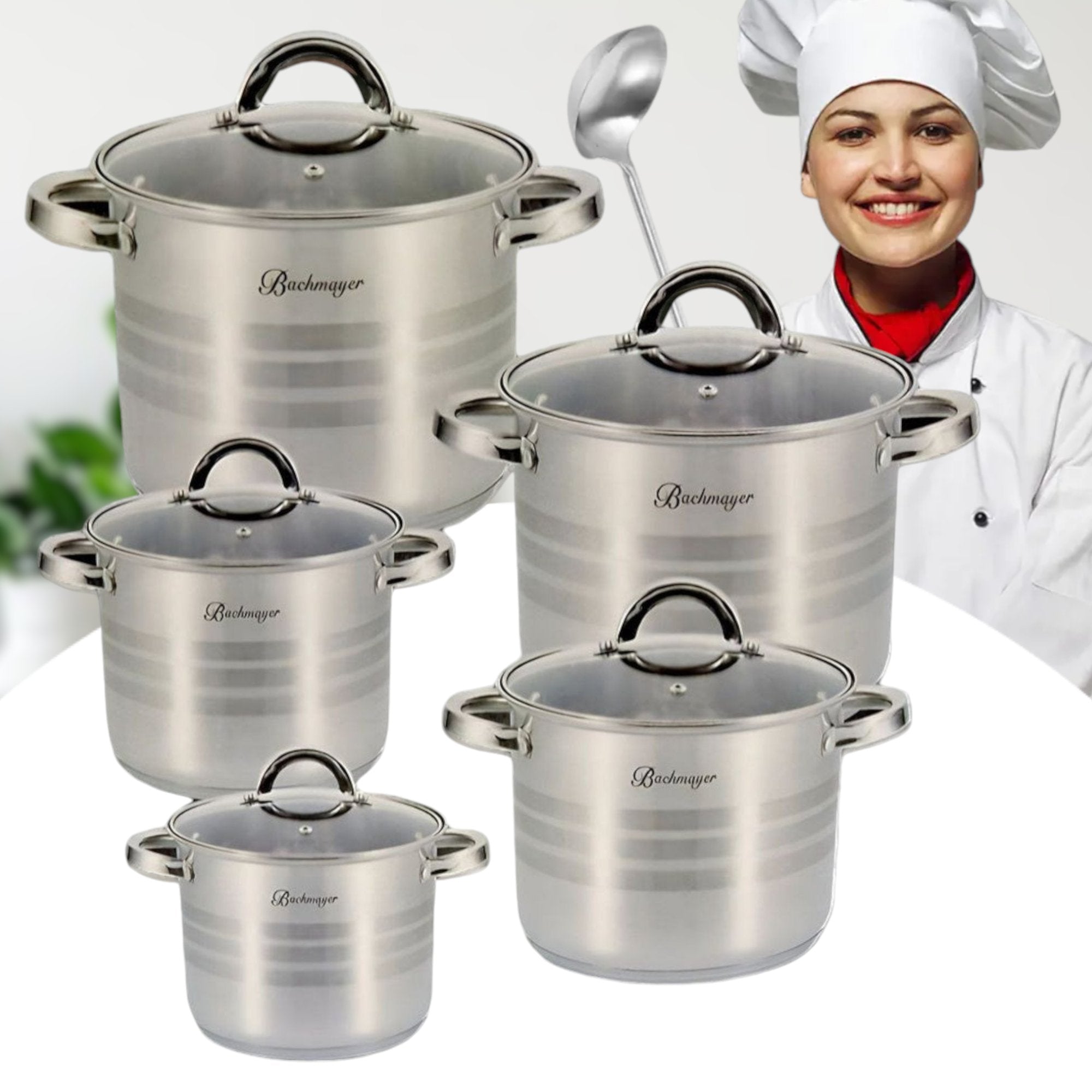 "BACHMAYER" SET OD 5 DUBOKIH LONACA