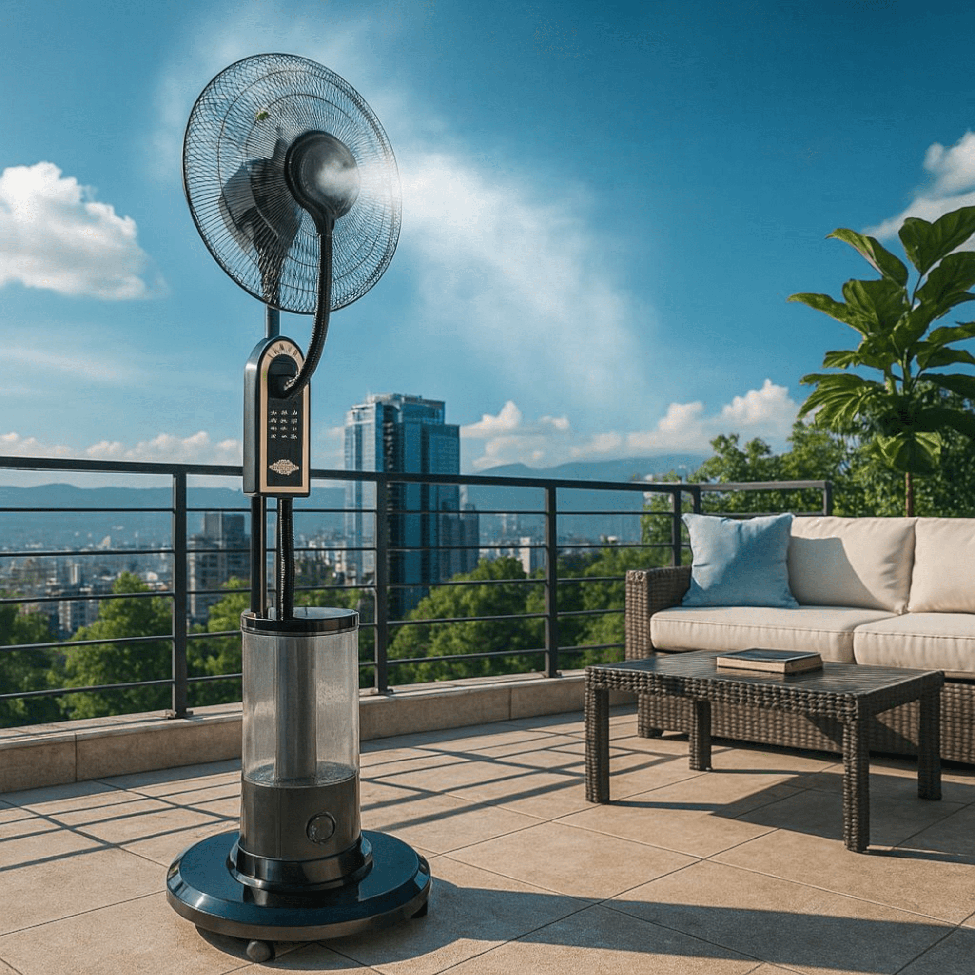 Podni Ventilator s Raspršivačem Magle