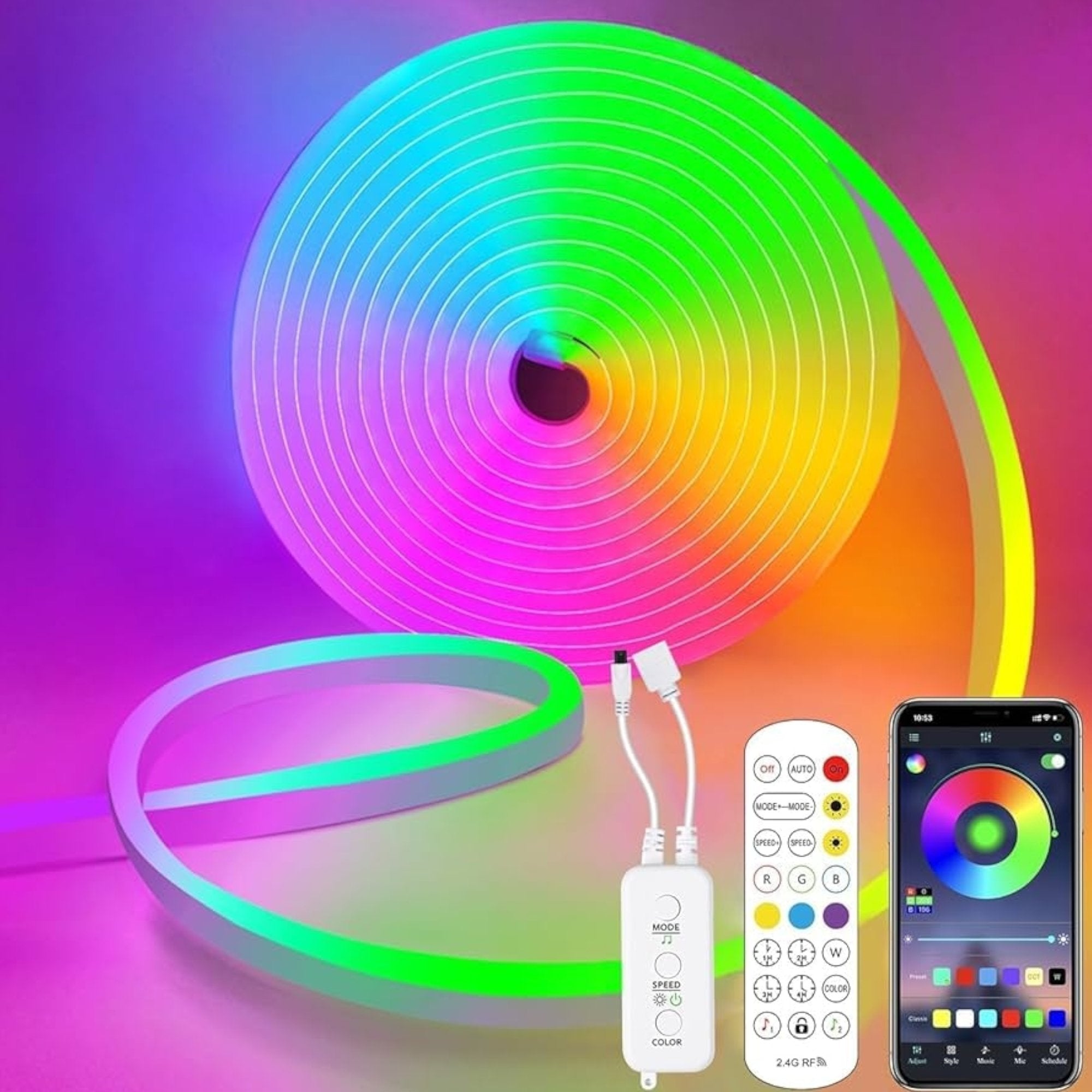 Rixme LED RGB Neon Traka 5m