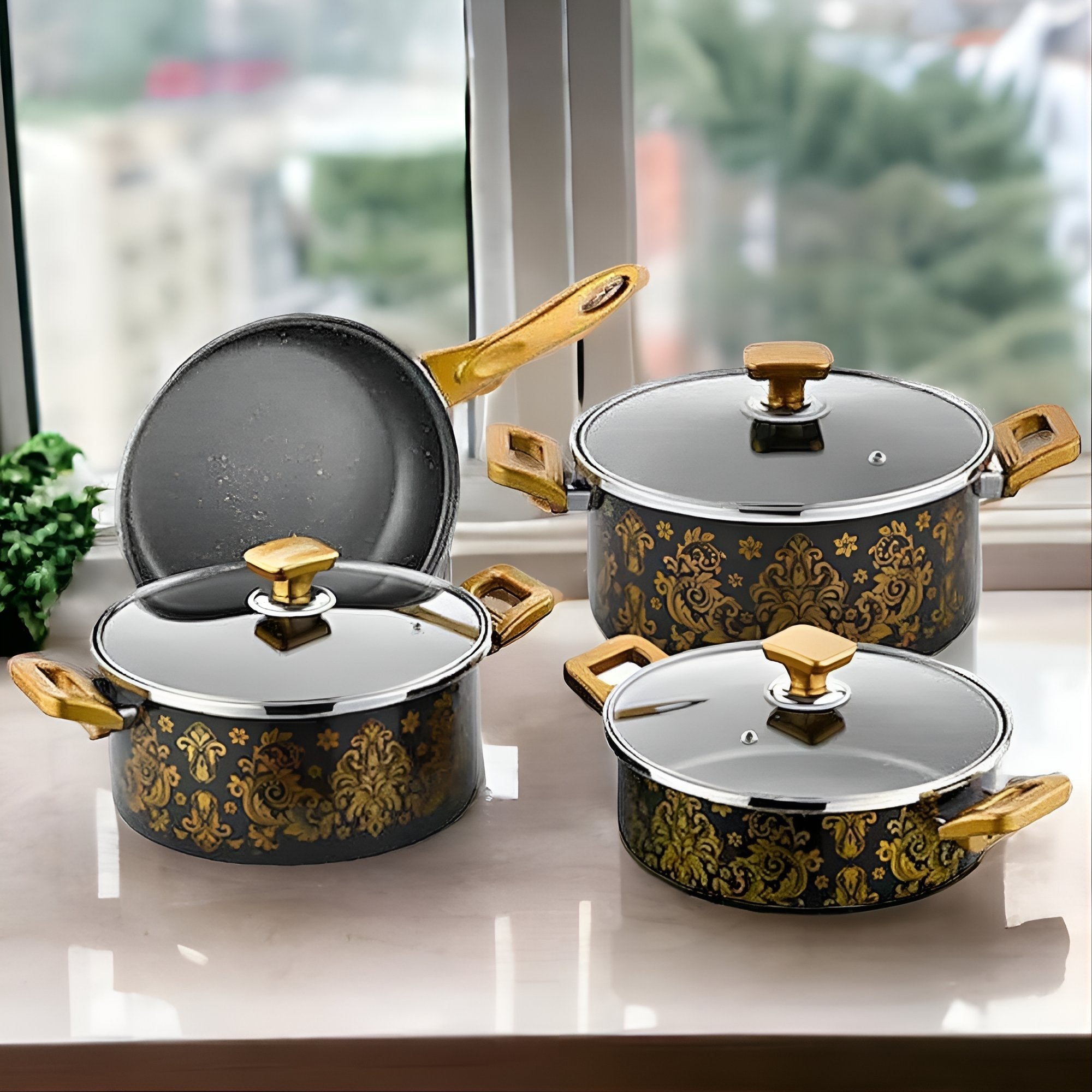 NETLON premium granitni set posuđa